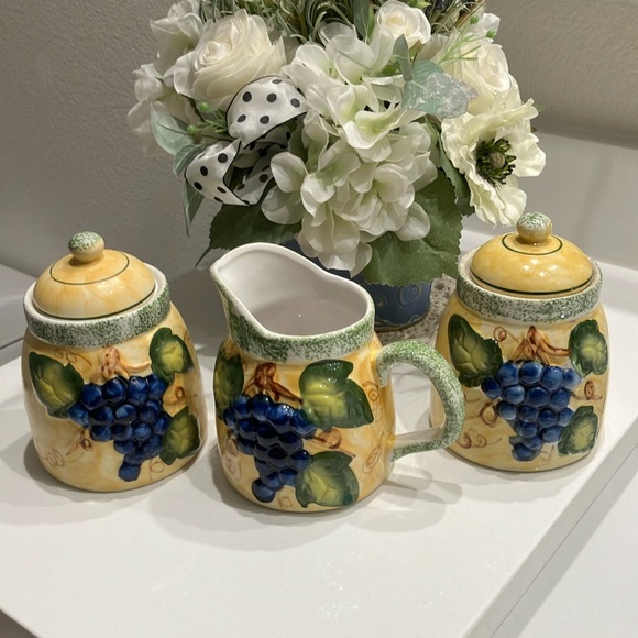 Panware | Kitchen | Panware Creamer And Tea And Sugar Canisters 3 In ...